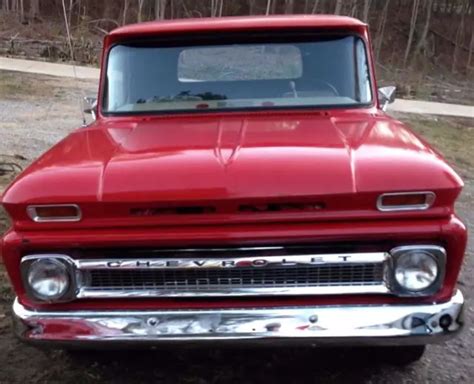 Red Stepside Pickup Restored 4 Years Ago