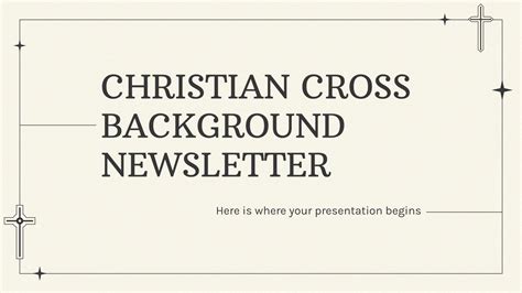 Christian Cross Background Newsletter Presentation