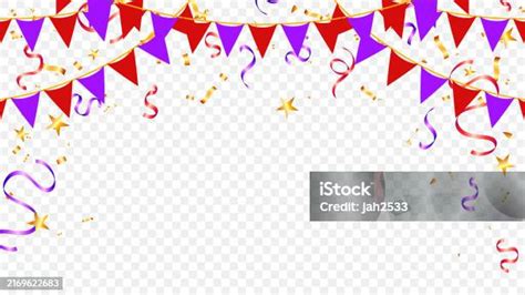 깃발 화환 색종이 조각 깃발 리본 벡터 일러스트 레이 션 파티 장식 배너 10월에 대한 스톡 벡터 아트 및 기타 이미지 10월 가을 계절 Istock