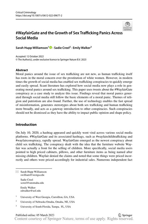 Wayfairgate And The Growth Of Sex Trafficking Panics Across Social Media