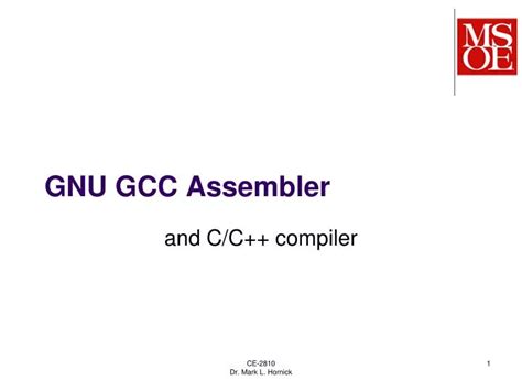 Ppt Gnu Gcc Assembler Powerpoint Presentation Free Download Id3257793