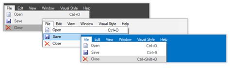 Windows Forms Menu Bar Control Menustrip Syncfusion