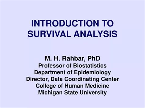 PPT What Is Survival Analysis PowerPoint Presentation Free Download ID 223283