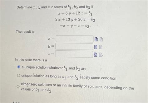 Solved Determine X Y And Z In Terms Of B₁b2 And Be If