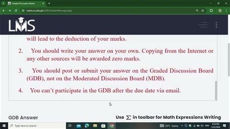 Cs501 First Gdb 100 Correct Solution 2024 Youtube