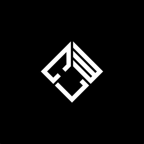 Clw Letter Logo Design On Black Background Clw Creative Initials