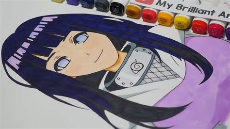 How To Draw Hinata Hyuga Naruto Shippuden Copic My Brilliant Art