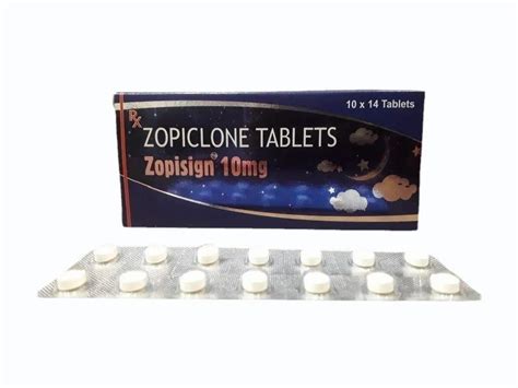Zopisign Zopiclone Tablets 10mg 140 Tablets At ₹ 100 Box In Nagpur