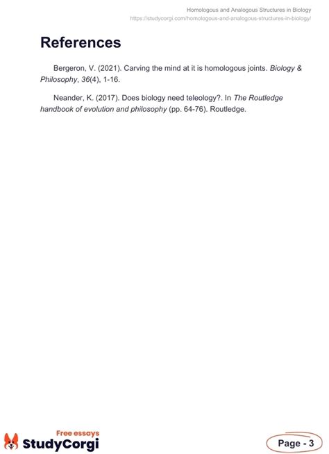 Homologous And Analogous Structures In Biology Free Essay Example