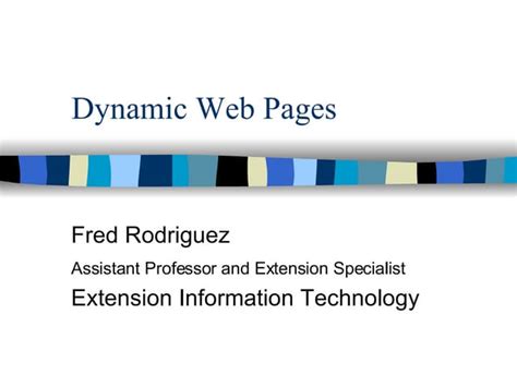 Dynamic Web Ppt Web Design And Html Internet