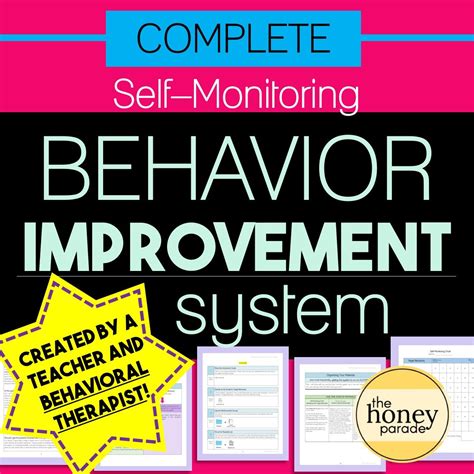 behavior improvement system self monitoring editable
