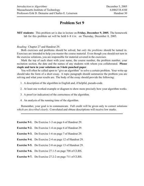 Problem Set 9