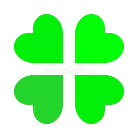 Clover One Line Drawing Isolated On White Background Stock Illustration