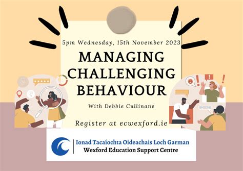Managing Challenging Behaviour With Debbie Cullinane Primary Welcome To Wexford Education Managing Challenging Behaviour With Debbie Cullinane Primary Welcome To Wexford Education