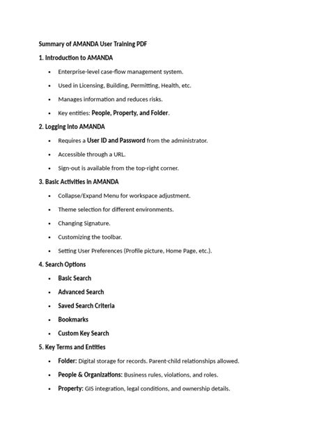 Amanda 7 User Training Overview Pdf Computer File Computing