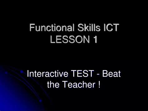 PPT Functional Skills ICT LESSON PowerPoint Presentation Free Download ID