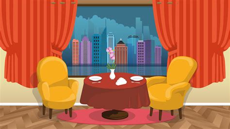 Inside Restaurant Background Cartoon By On Dribbble