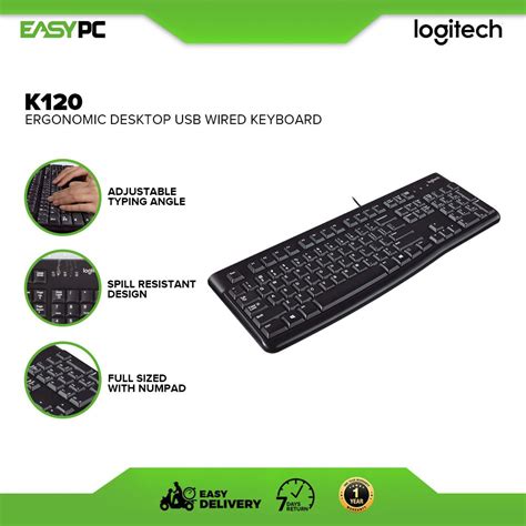 Logitech K Ergonomic Desktop Usb Wired Keyboard Brand New Wired Usb Compatible Keyboard