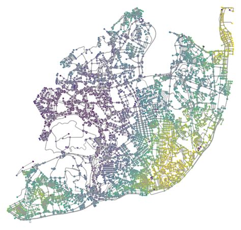 Python How To Create A Colormap With The Distance Of Routes Stack Overflow
