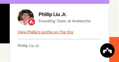 Phillip Liu Jr Founding Team At Avalanche The Org