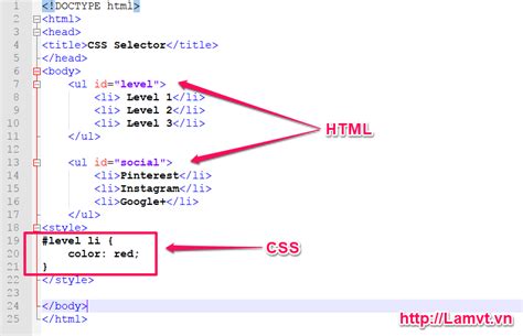 Vùng Chọn Trong Css Css Selector