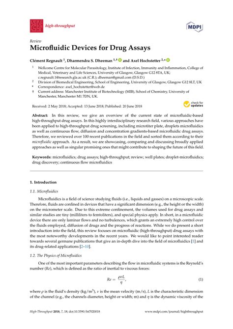 Pdf Microfluidic Devices For Drug Assays
