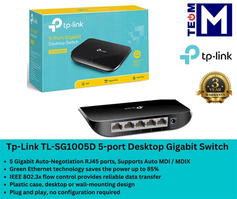 Tp Link Sg D Port Gigabit Desktop Switch Plastic Case Tl Sg D
