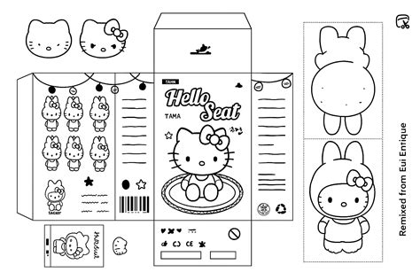 Hello Kitty Labubu Inspired Box Template Paper Squishy In 2025 Hello