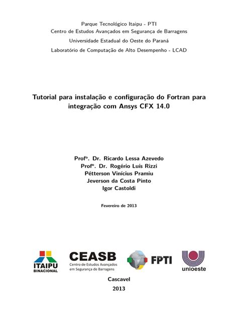 Tutorial Cfx Fortran Pdf Microsoft Microsoft Windows
