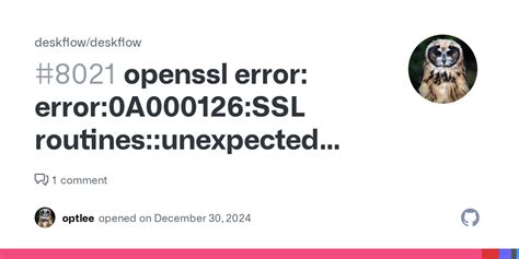 Openssl Error Error0a000126ssl Routinesunexpected Eof While Reading · Issue 8021