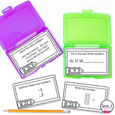 Back To School Math Task Cards Sara J Creations