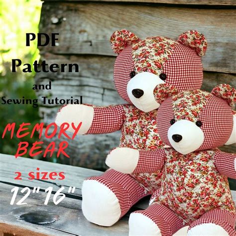 Memory Bear Pattern Keepsake Bear Sewing Pattern Teddy Bear Stuffed