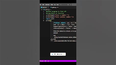 Python Program To Find Lcm Using Built In Function Python3