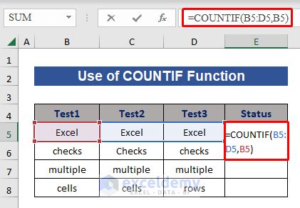 How To Check If Multiple Cells Are Equal In Excel Methods
