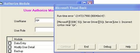 Resolved Runtime Error 2147217900 80040e14 Incorrect Syntax