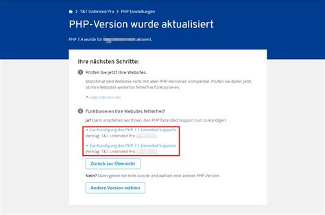 Php Version Aktualisieren Und Php Extended Support Kündigen Ionos