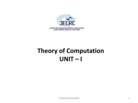 Toc 1 Introduction To Theory Of Computation Pdf Computing Technology And Computing