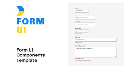 Form Fields UI Template Ready For Your Design System Figma Form Fields UI Template Ready For Your Design System Figma