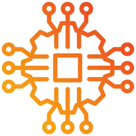 Neural Circuit Free Electronics Icons