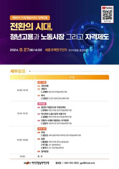 전환의 시대 청년고용과 노동시장 그리고 자격제도 정책포럼 행사 일정 소식·소통 Nrc 경제인문사회연구회 Nrc 공식 홈페이지 Nrc