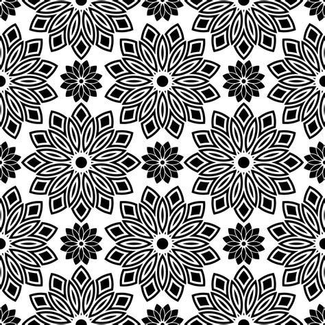 Flower Geometric Seamless Patterns Abstract Geometric Hexagonal Graphic Design Pattern