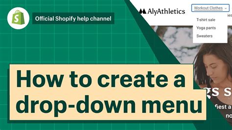 How To Create Drop Down Menus Shopify Help Center Youtube