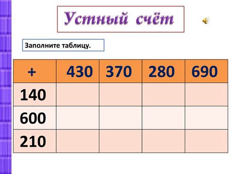 Сложение и вычитание в пределах 1000 - online presentation