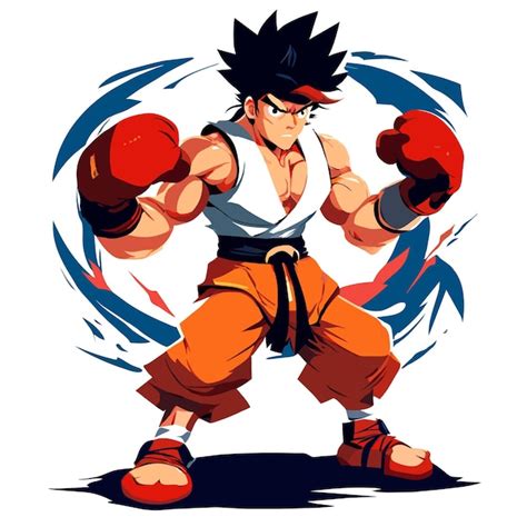 Premium Vector Punching Power Dynamics Vector Scene