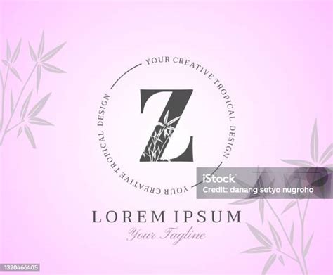 대나무 잎 텍스처 디자인 로고 아이콘여성 편지 Z 로고 창조적 인 열대 아름다움 알파벳 자연 로고 템플릿 0명에 대한 스톡 벡터 아트 및 기타 이미지 Istock