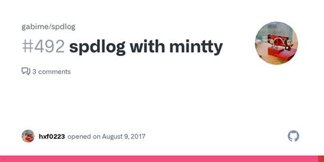 spdlog with mintty · issue 492 · gabime spdlog · github