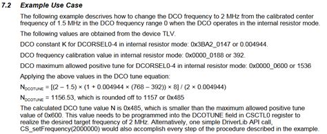 Setting Dcoclk To 1048576 On Msp432 Msp Low Power Microcontroller