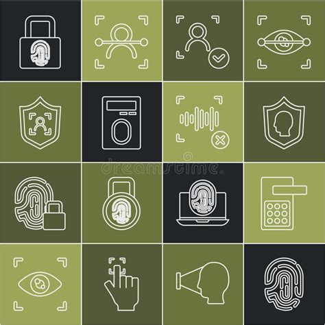 Set Line Fingerprint Digital Door Lock User Protection Face