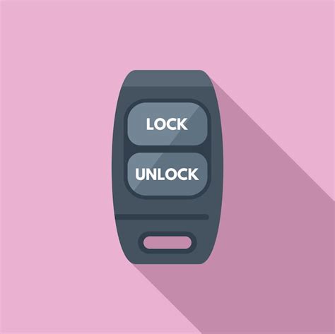 Premium Vector Vehicle Lock Key Icon Flat Vector Smart Button Service