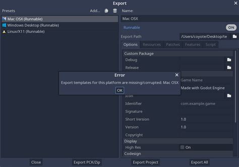 C Macos Dmg Export Doesn T Seem To Work Issue Godotengine Godot Github